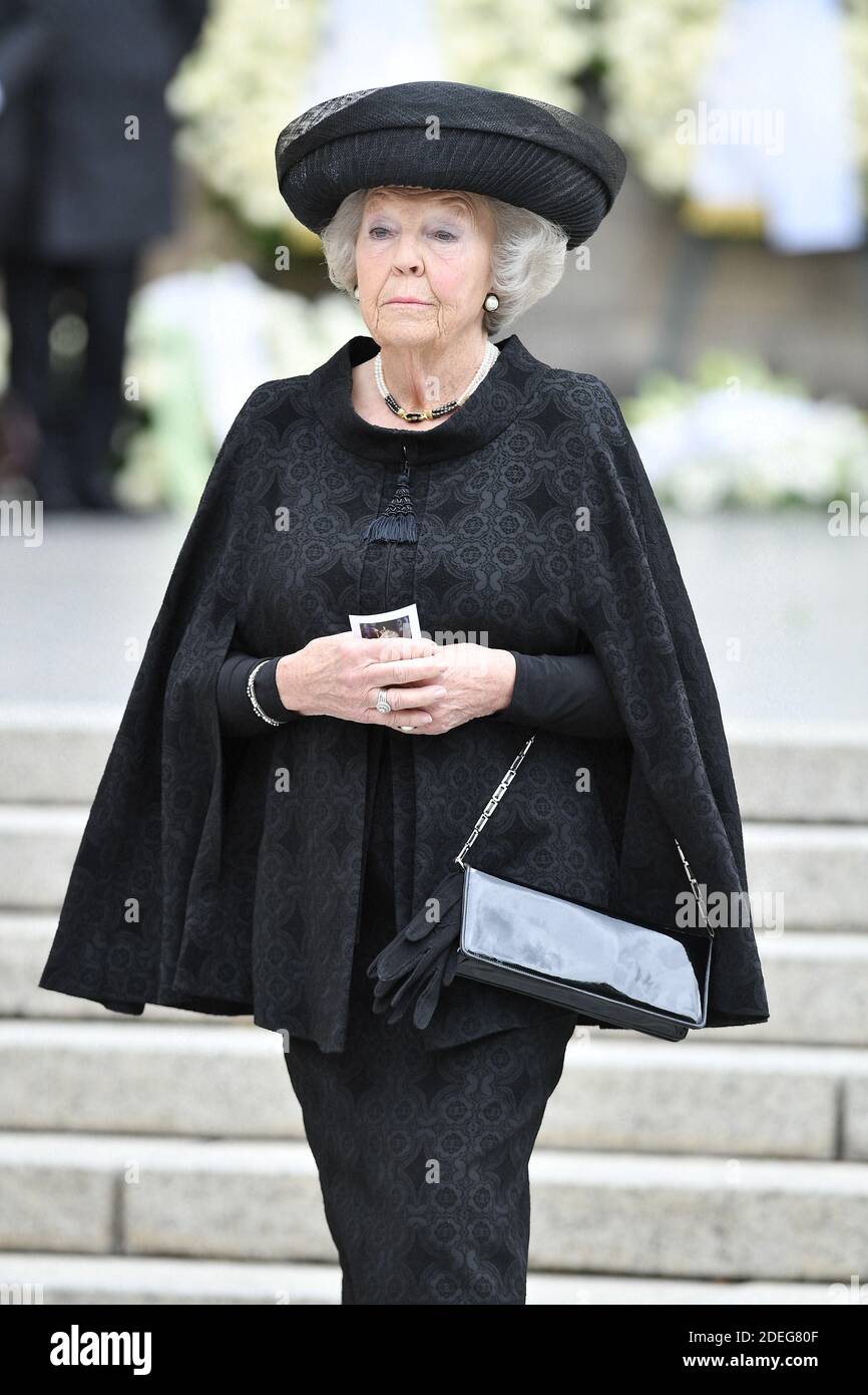 Princess Beatrix of Netherlands at the funeral of Grand Duke Jean of ...