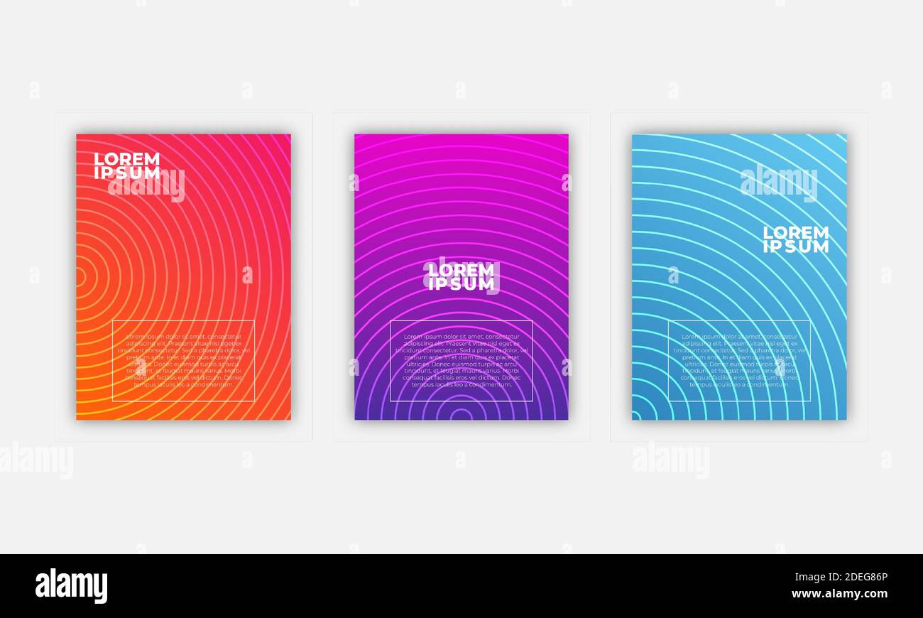 Minimal covers design. Cool gradients. Future geometric template. Eps10 ...