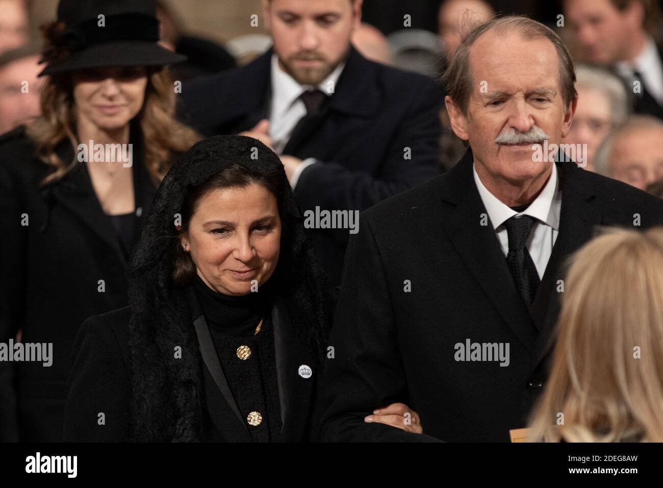 Duarte Pio, Duke of Braganza at funeral of Grand Duke Jean of ...