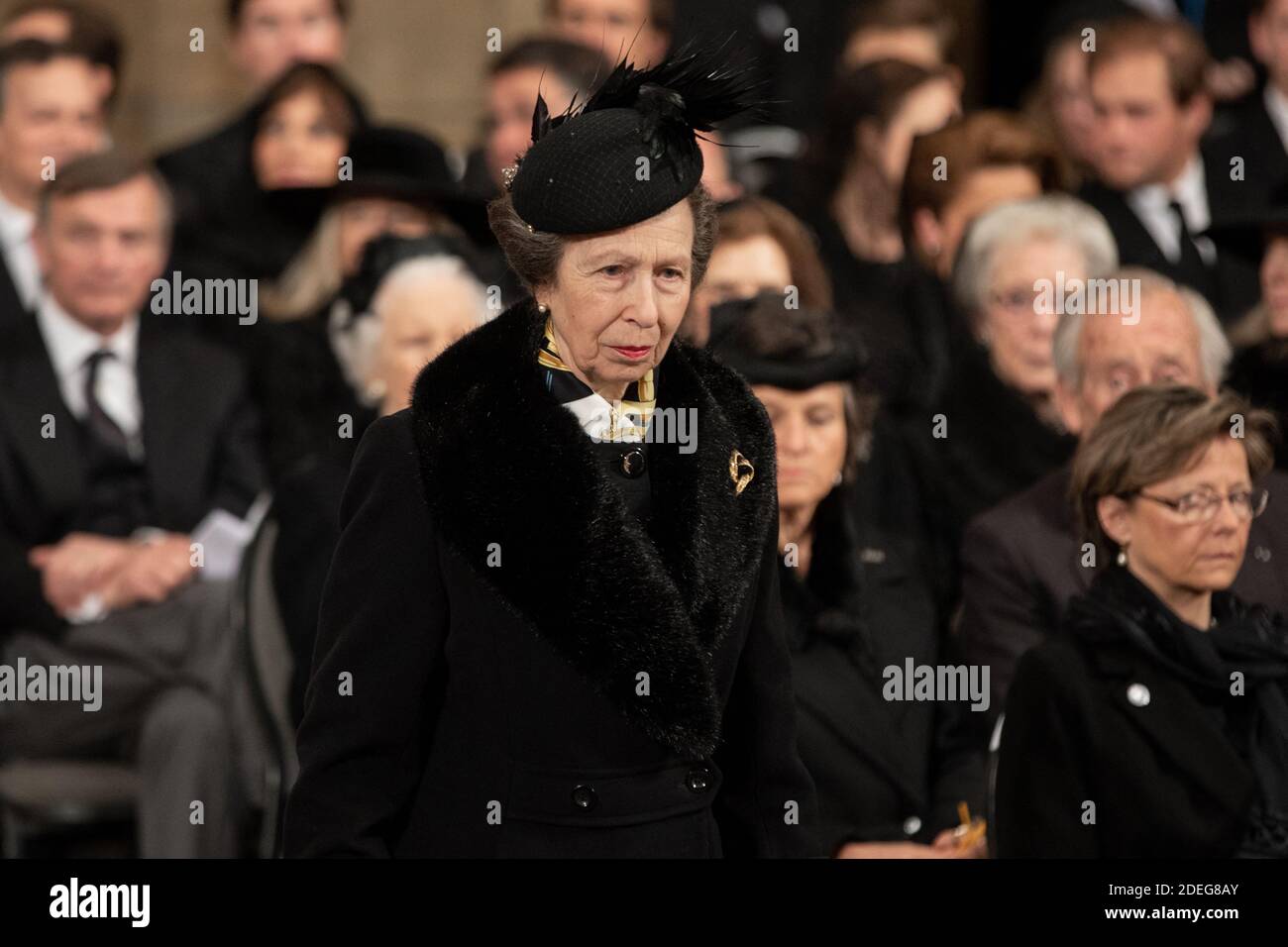 Princess Anne of England at funeral of Grand Duke Jean of Luxembourg at ...