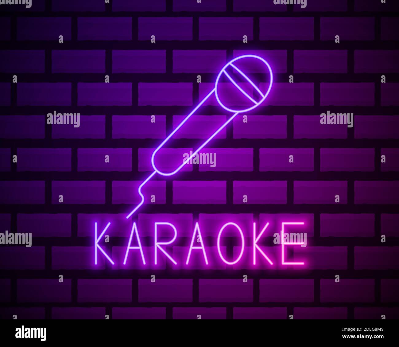 Karaoke pink glowing neon ui ux icon. Glowing sign logo vector . Bright ... Karaoke pink glowing neon ui ux icon. Glowing sign logo vector . Bright ...
