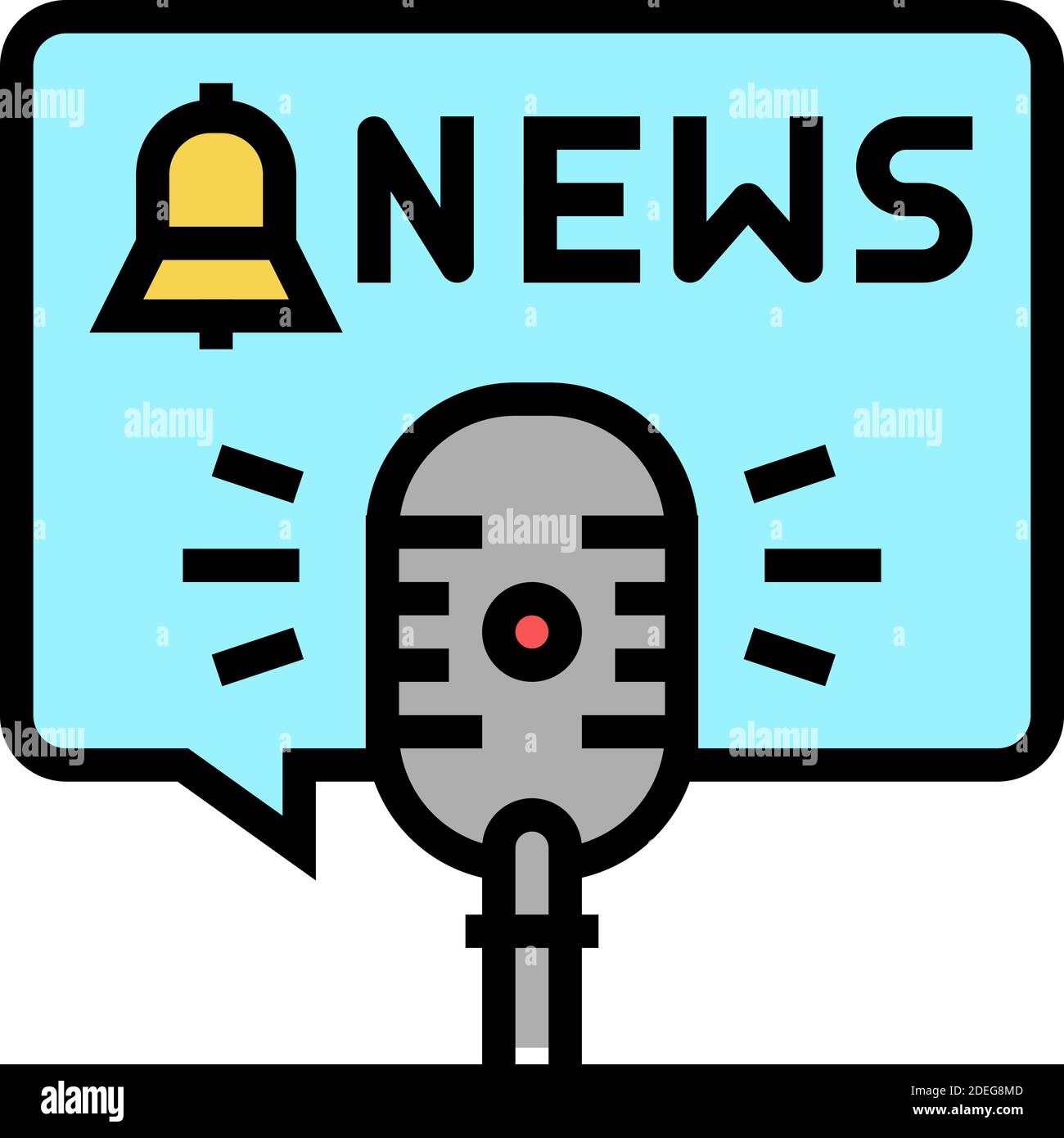 news on radio channel color icon vector illustration Stock Vector Image ...