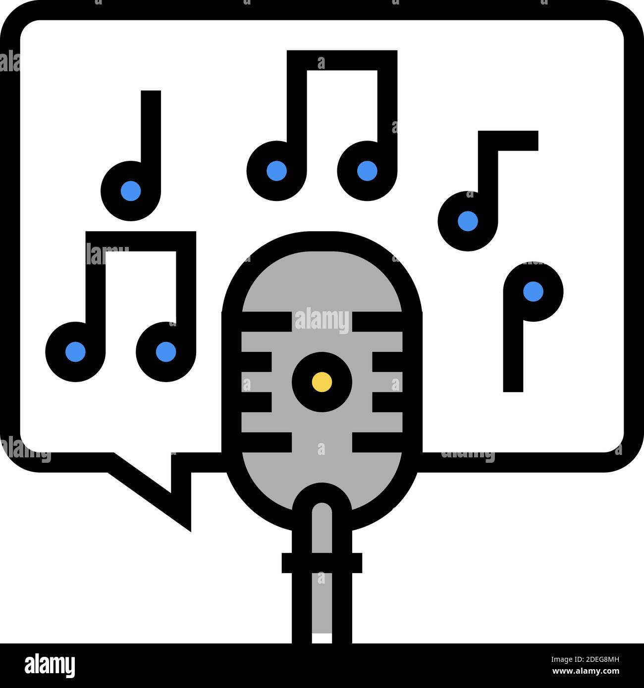 live music on radio channel color icon vector illustration Stock Vector ...