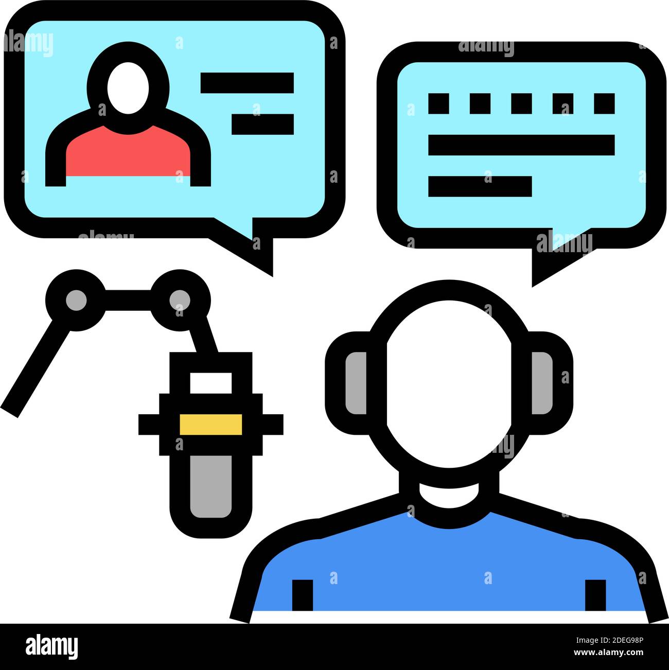 invited guest radio color icon vector illustration Stock Vector Image ...