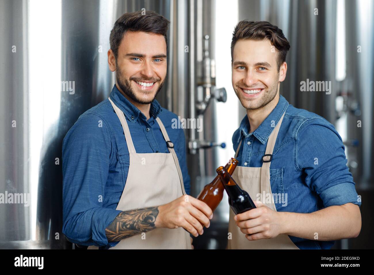Manufacturing of drink, small business and beer productions Stock Photo ...
