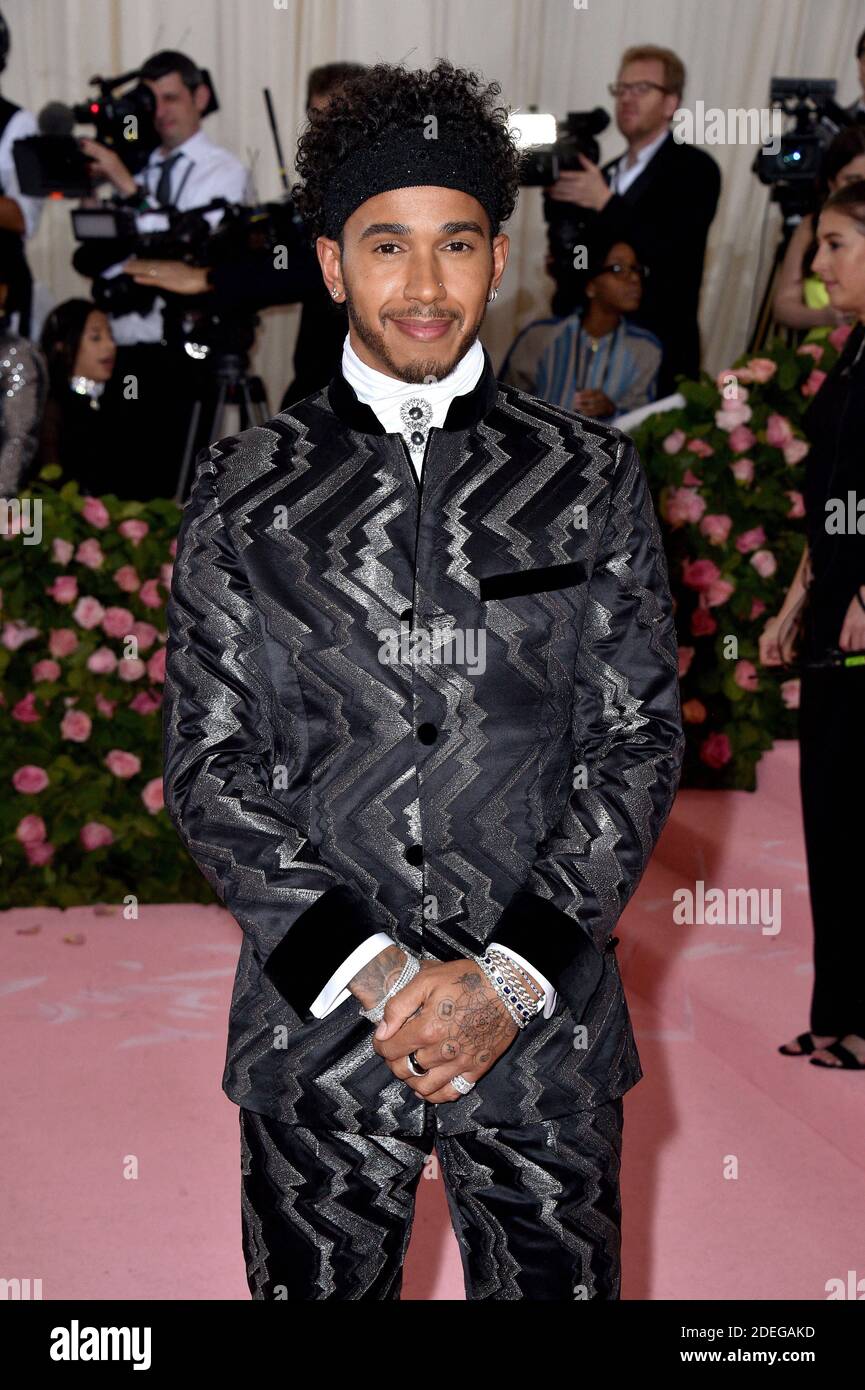 Lewis Hamilton attends The 2019 Met Gala Celebrating Camp: Notes On ...