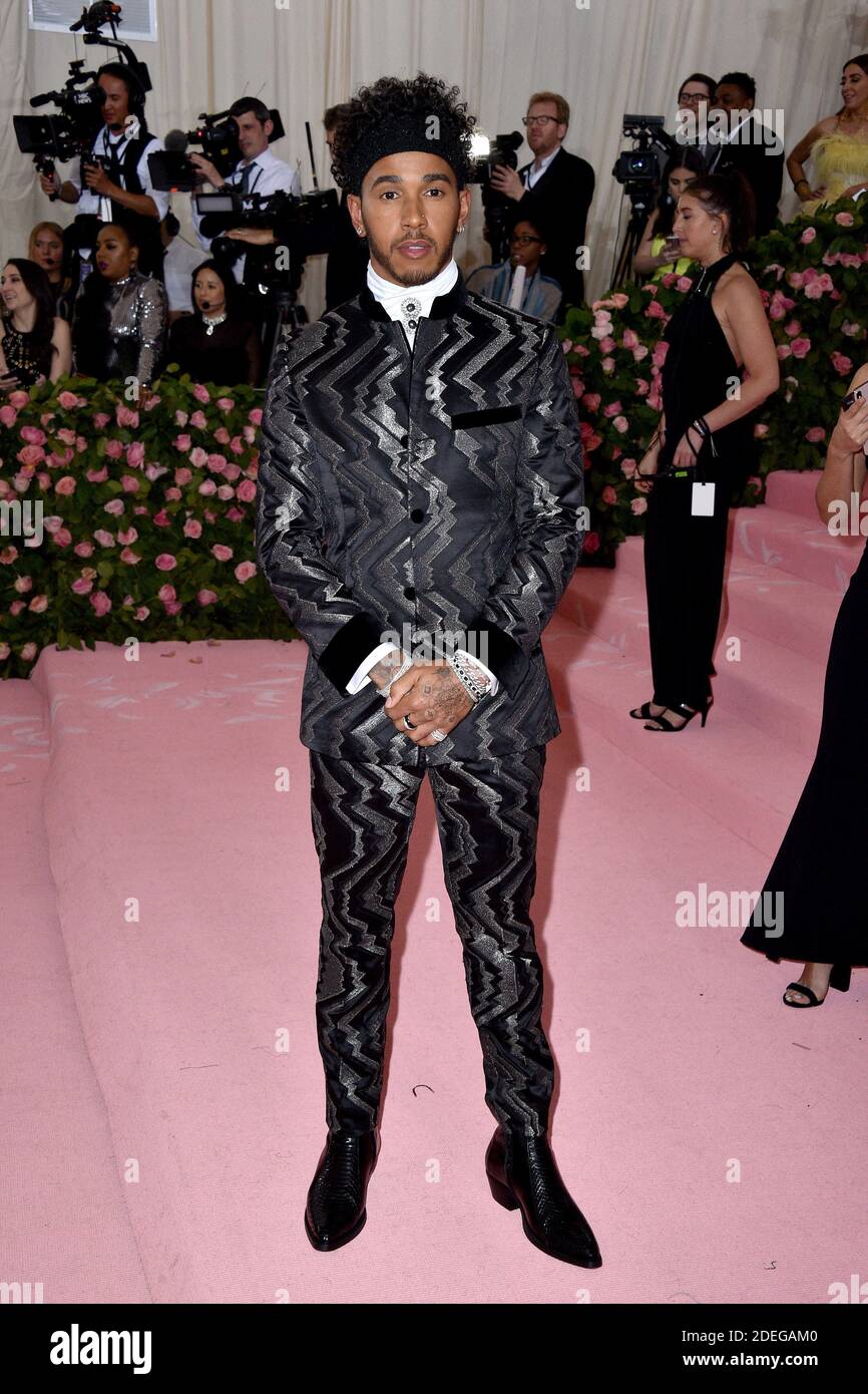 Lewis Hamilton attends The 2019 Met Gala Celebrating Camp: Notes On ...