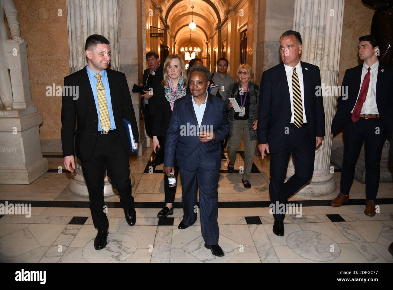 Chicago Mayor-elect Lori Lightfoot walks inside the U.S Capitol May 7 ...