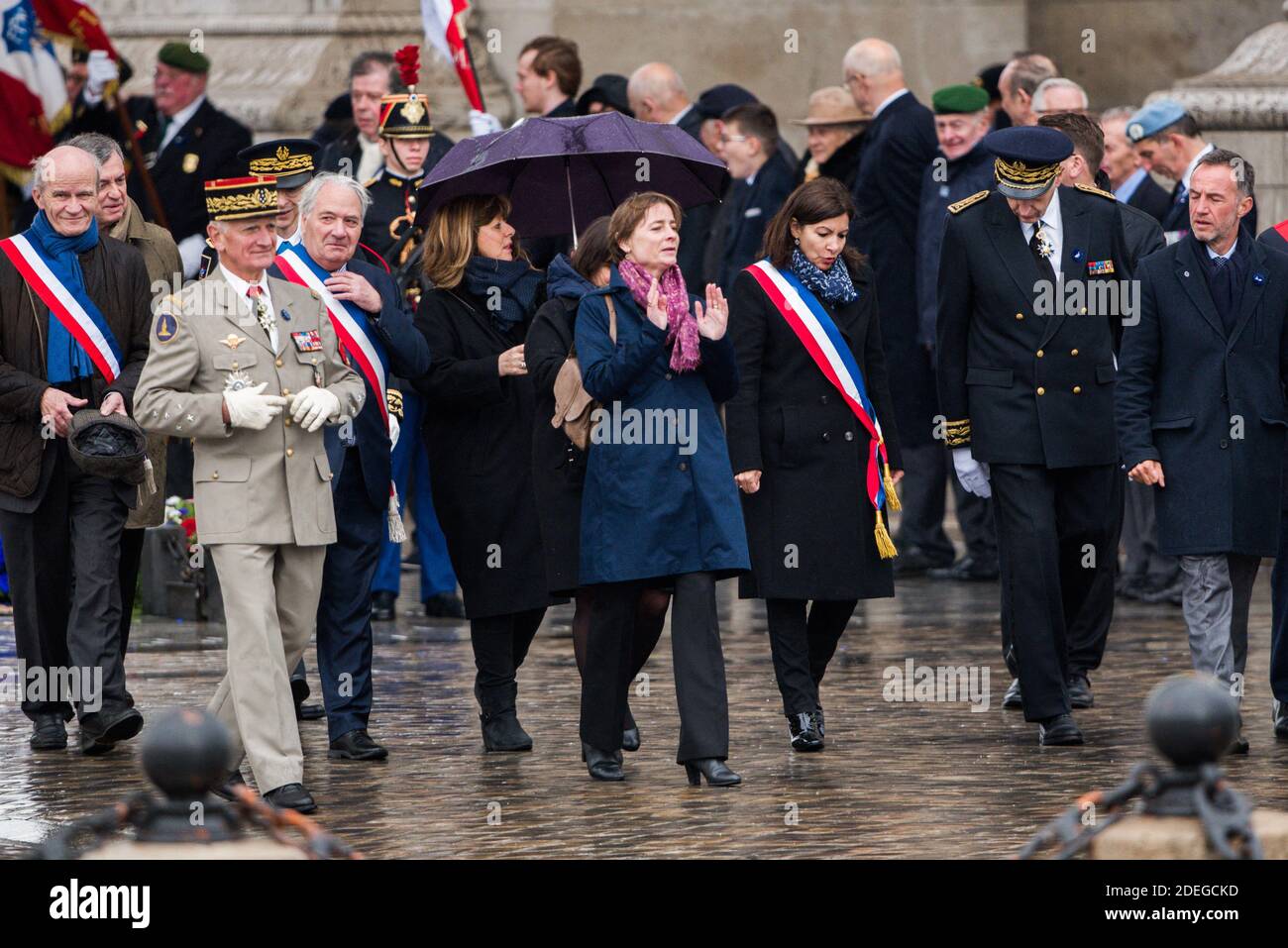 Anne Hidalgo attends a wreath laying ceremony marking the 74th ...
