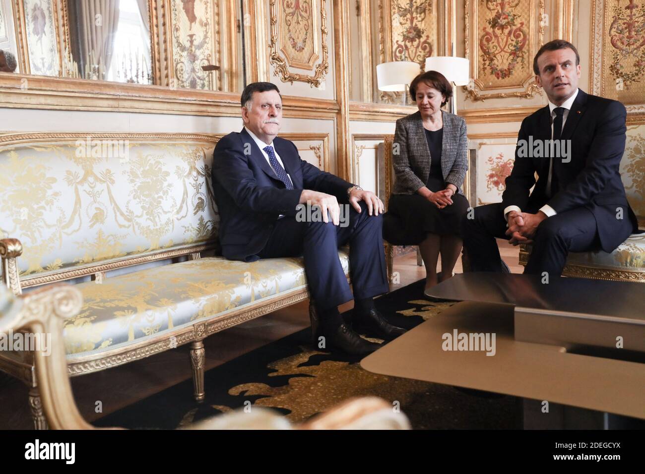 French President Emmanuel Macron meets Leader of Libya’s UN-recognized ...