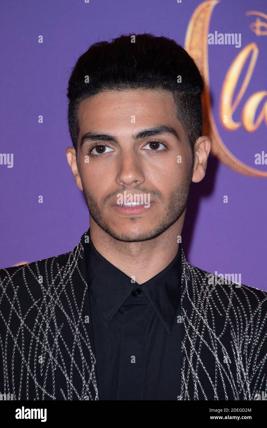 Mena Massoud attending the Aladdin Premiere at the Grand Rex cinema in ...