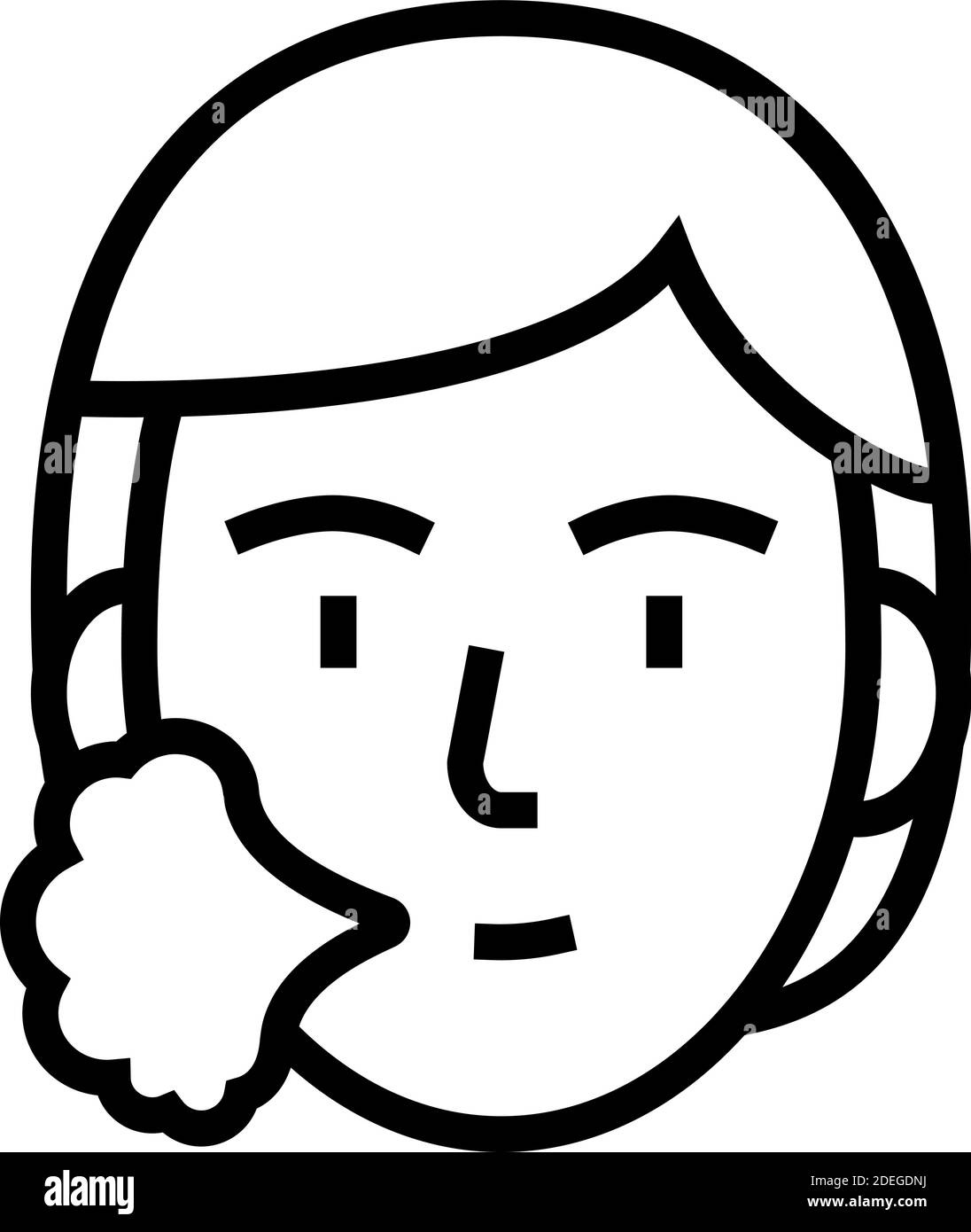 human sneezing line icon vector illustration Stock Vector Image & Art ...