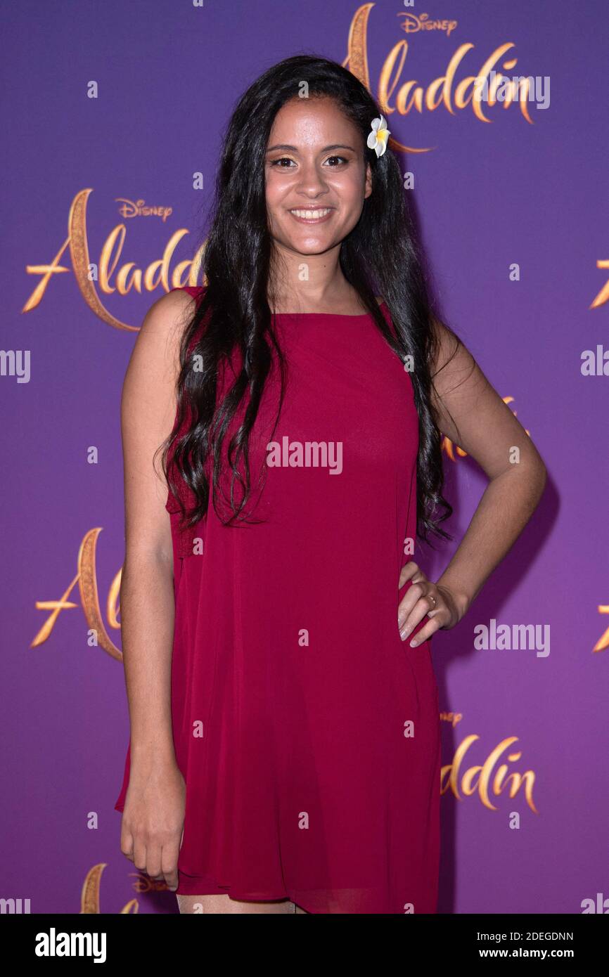 Cerise Calixte attending the Aladdin Premiere at the Grand Rex cinema ...