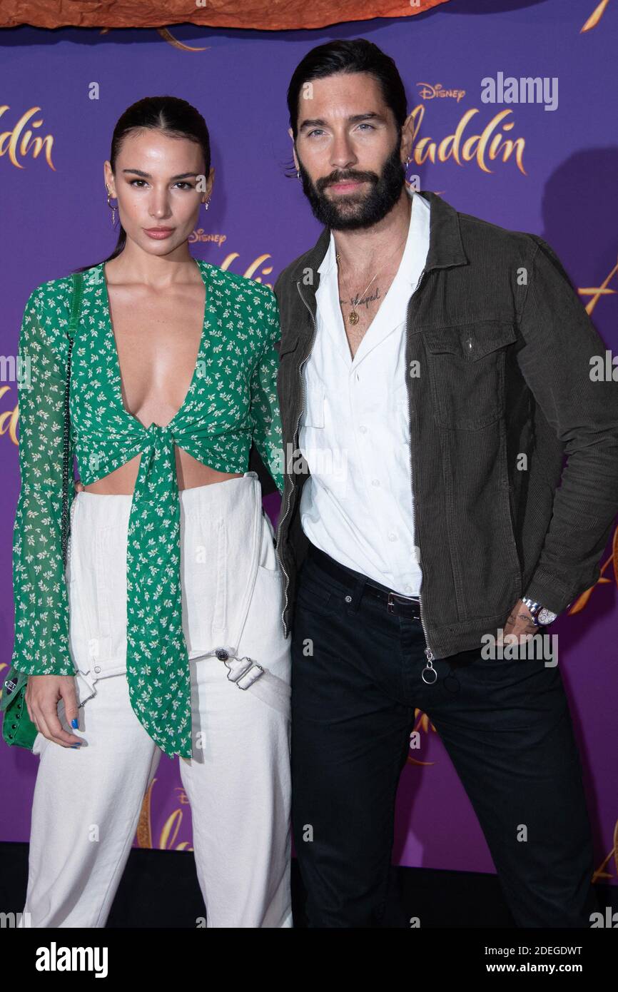 Jade Leboeuf and Stephane Rodrigues attending the Aladdin Premiere at ...