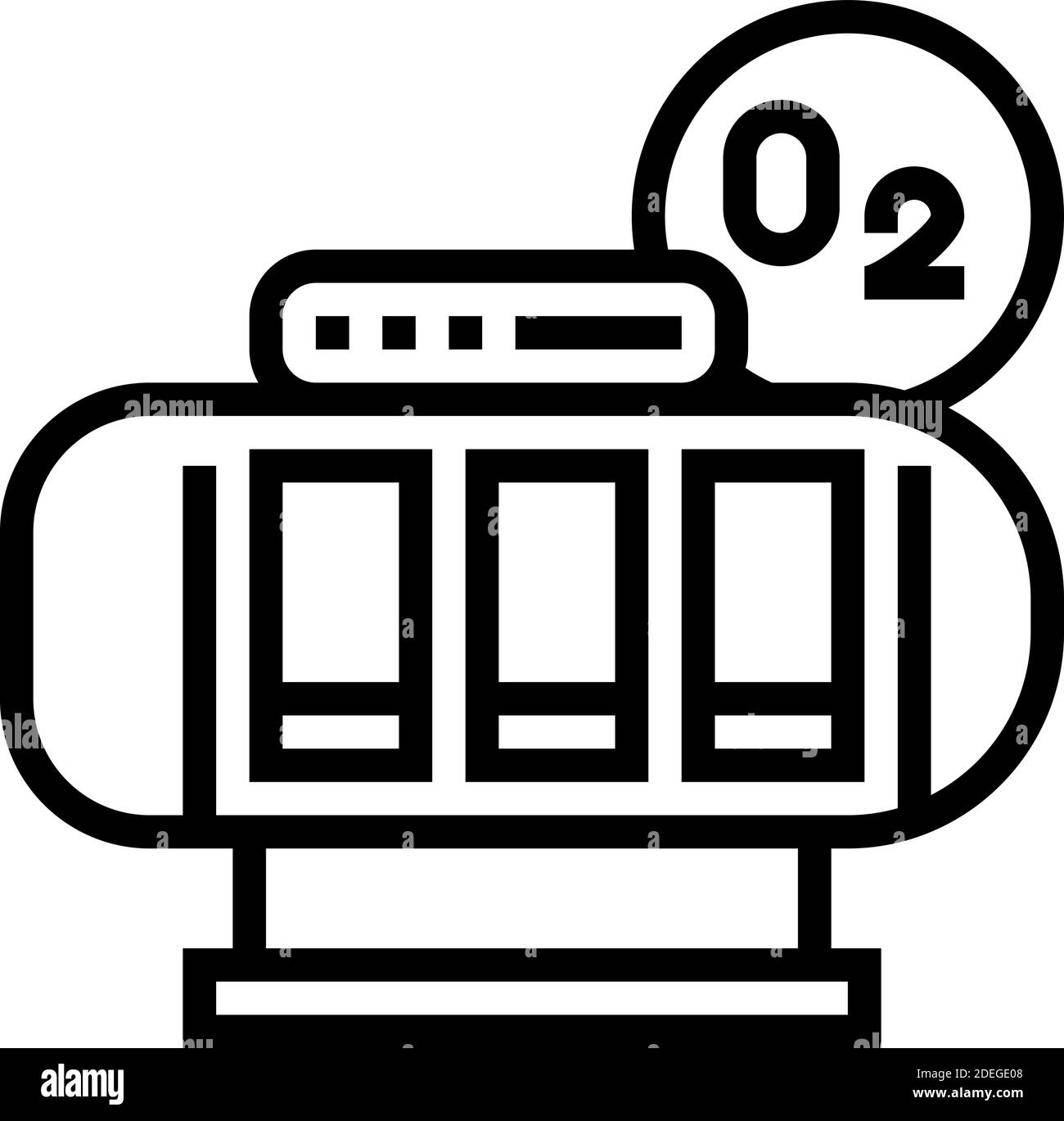 oxygen saturation chamber line icon vector illustration Stock Vector ...