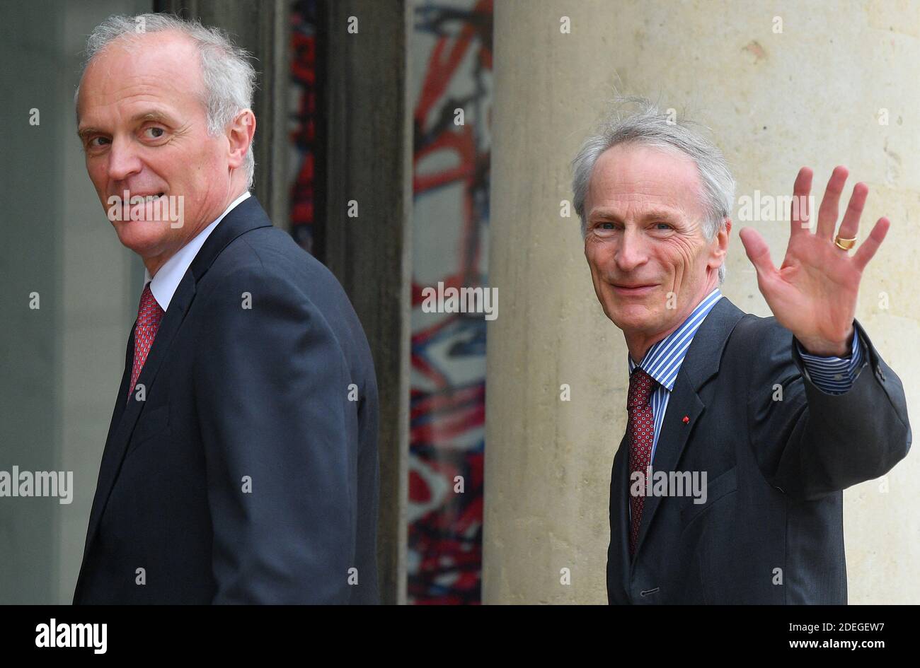 Michelin CEO Florent Menegaux and Renault Chairman Jean-Dominique ...