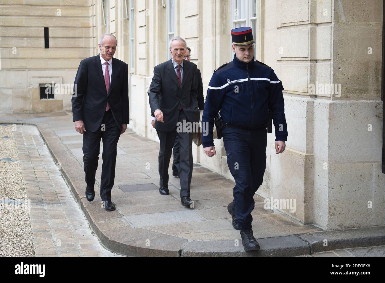 Michelin CEO Florent Menegaux, left, and Renault Chairman Jean ...