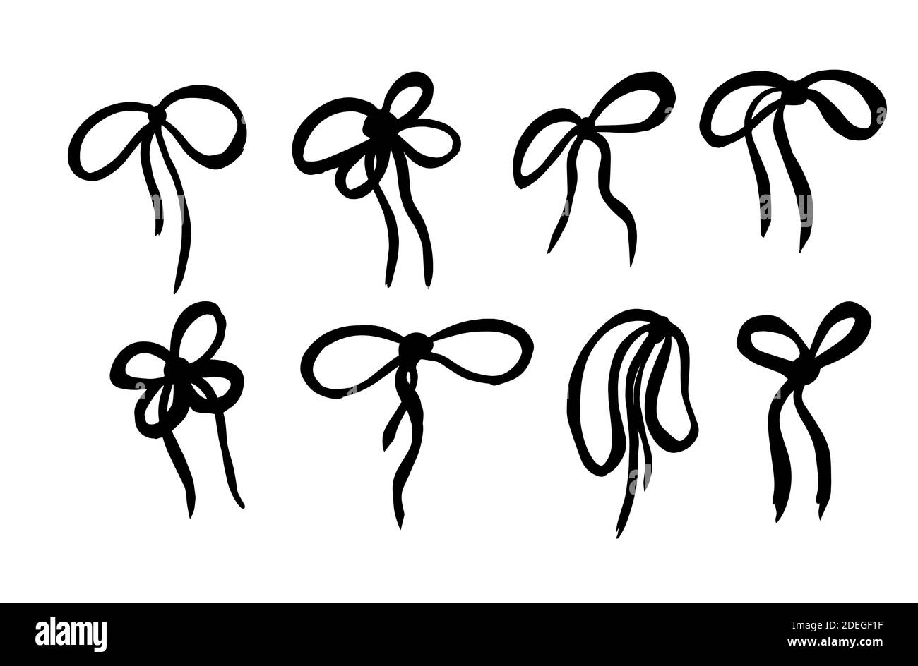 A set of black bows. Vector Stock Vector Image & Art - Alamy