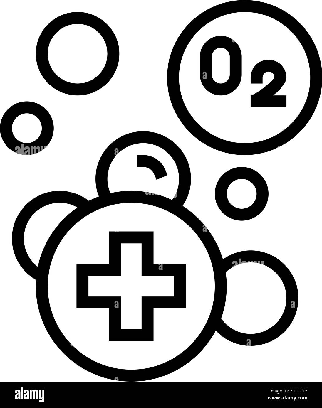 water adding oxygen line icon vector illustration Stock Vector Image ...