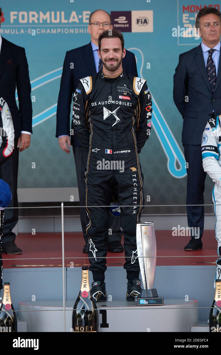 First place winner, French pilot Jean-Eric Vergne of DS Techeetah ...