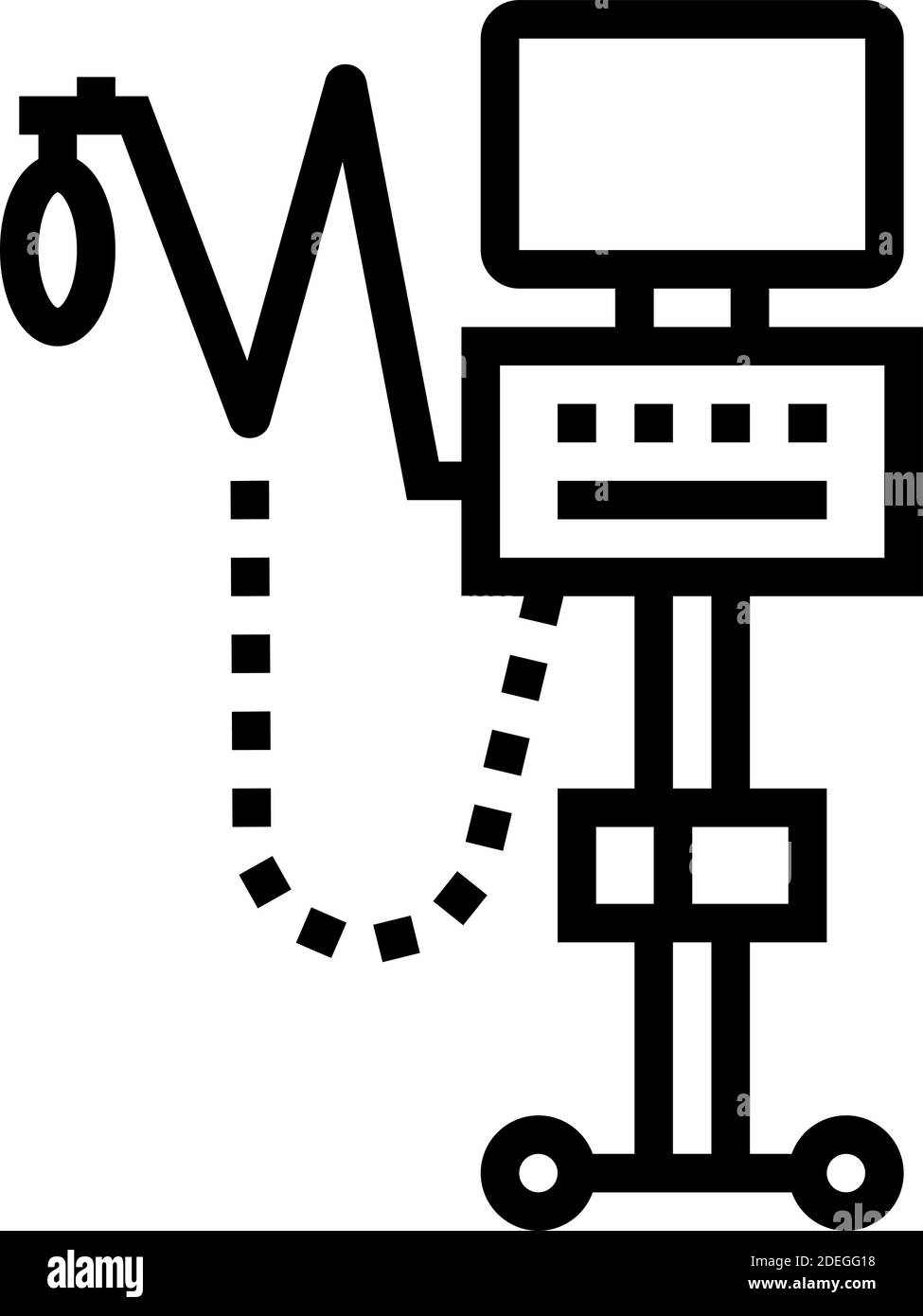 oxygen medical equipment line icon vector illustration Stock Vector ...