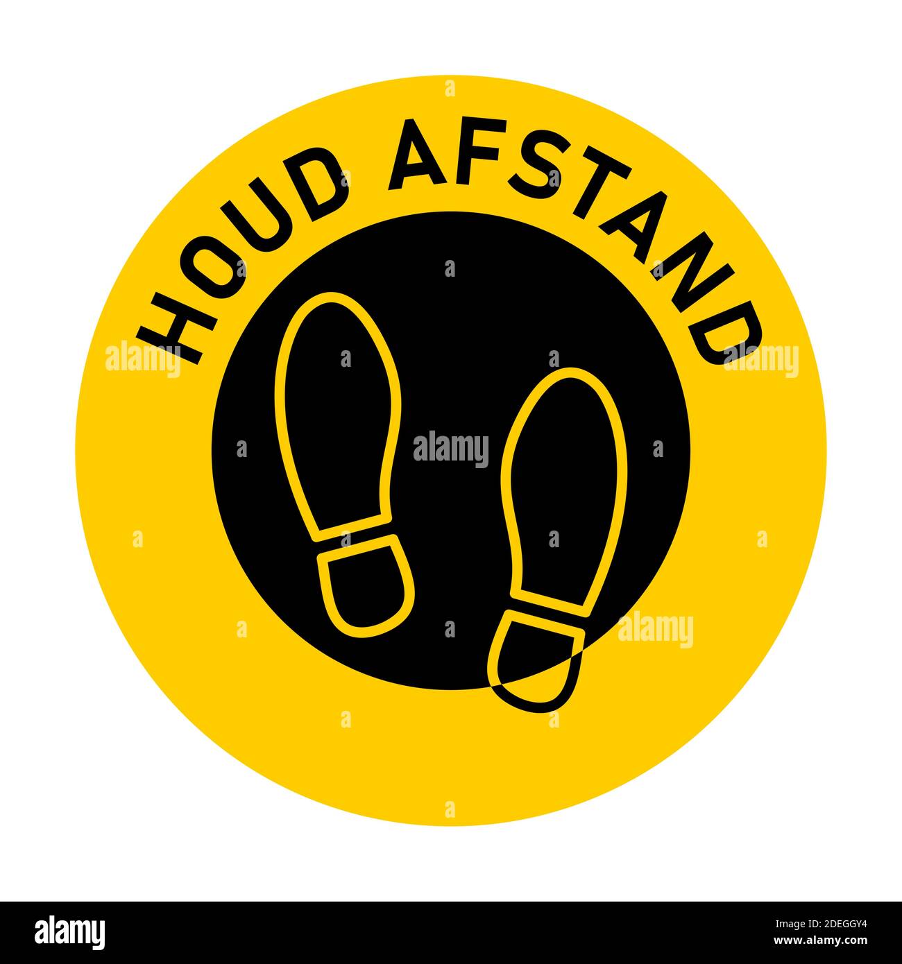 Houd Afstand ("Keep Your Distance" in Dutch) Round Floor Marking ...
