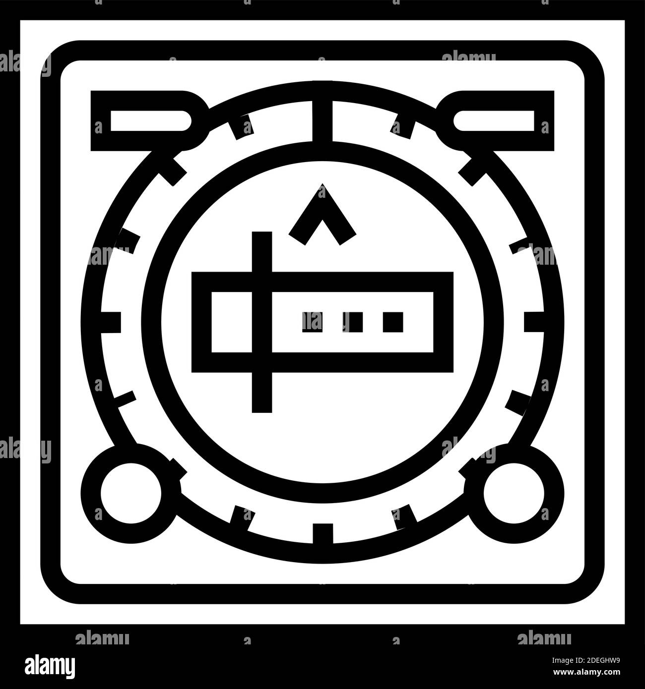 electronic compass line icon vector illustration Stock Vector Image ...