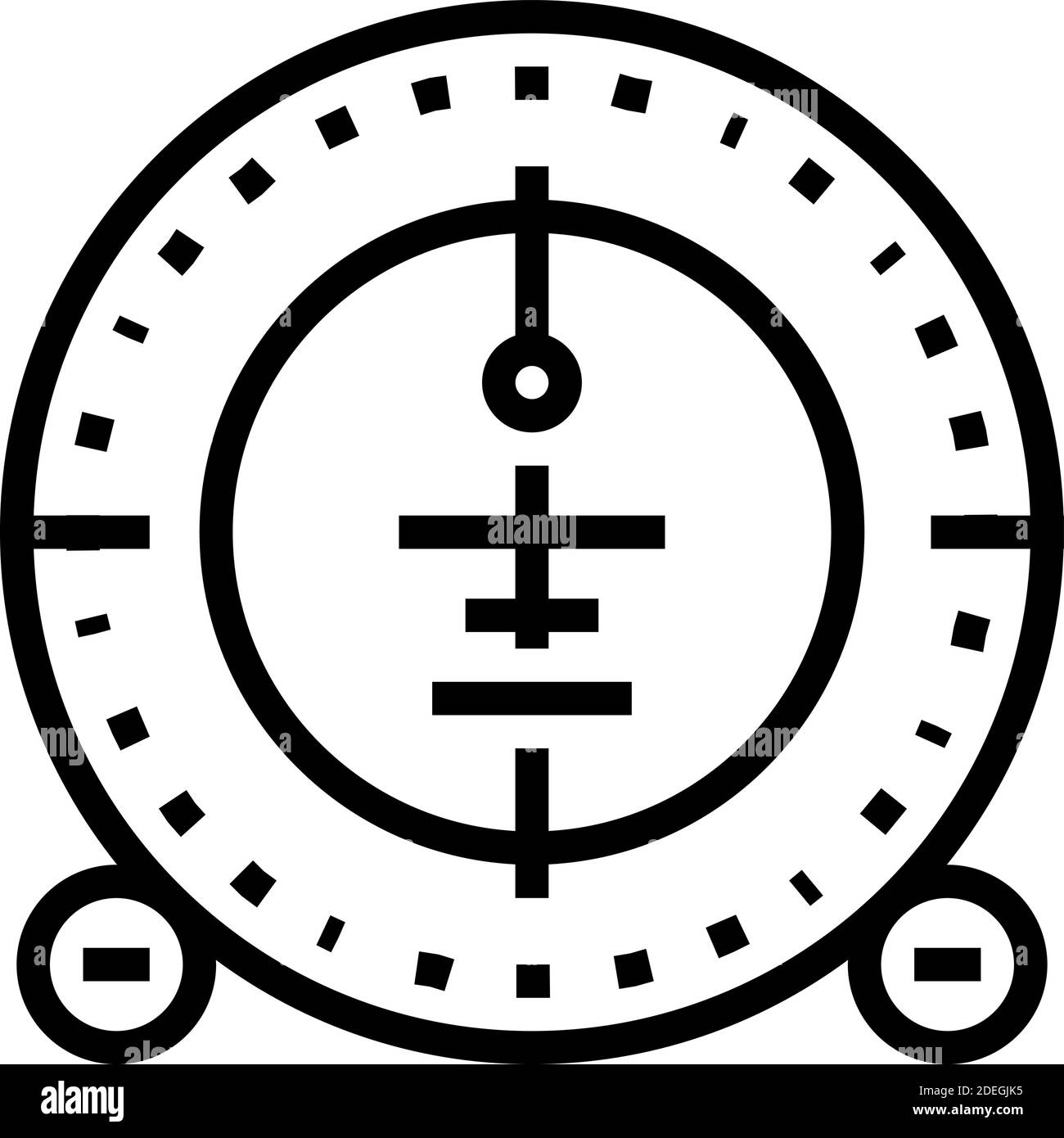 airplane compass line icon vector illustration Stock Vector Image & Art ...