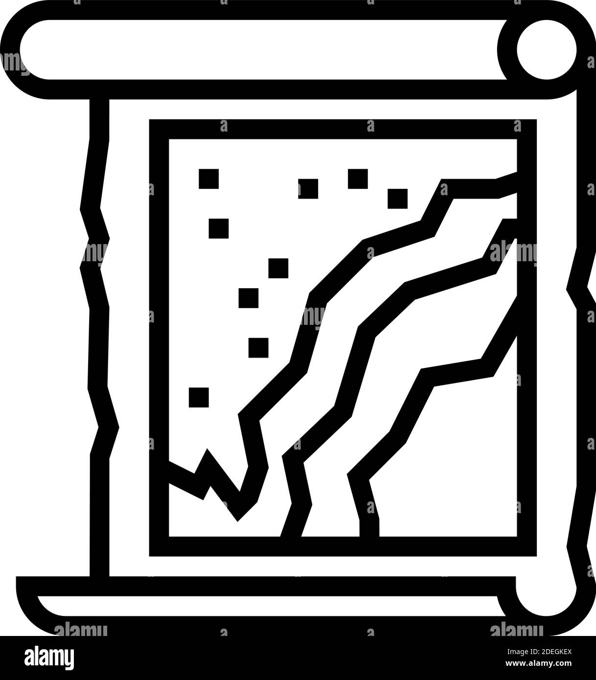 map roll line icon vector illustration Stock Vector Image & Art - Alamy