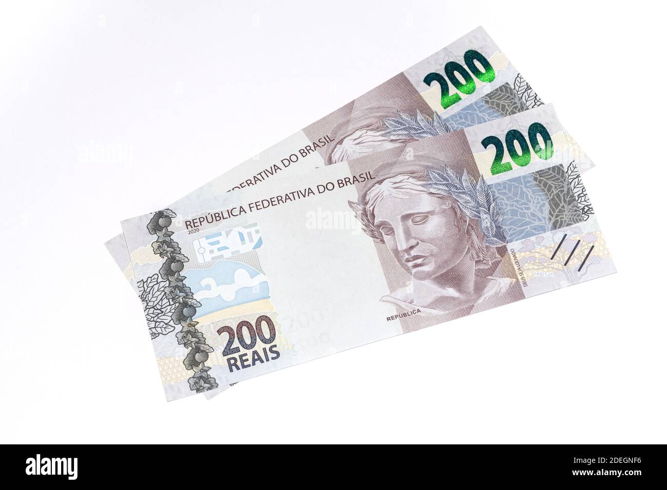 Newly launched 200 Reais brazilian note money bill Stock Photo - Alamy