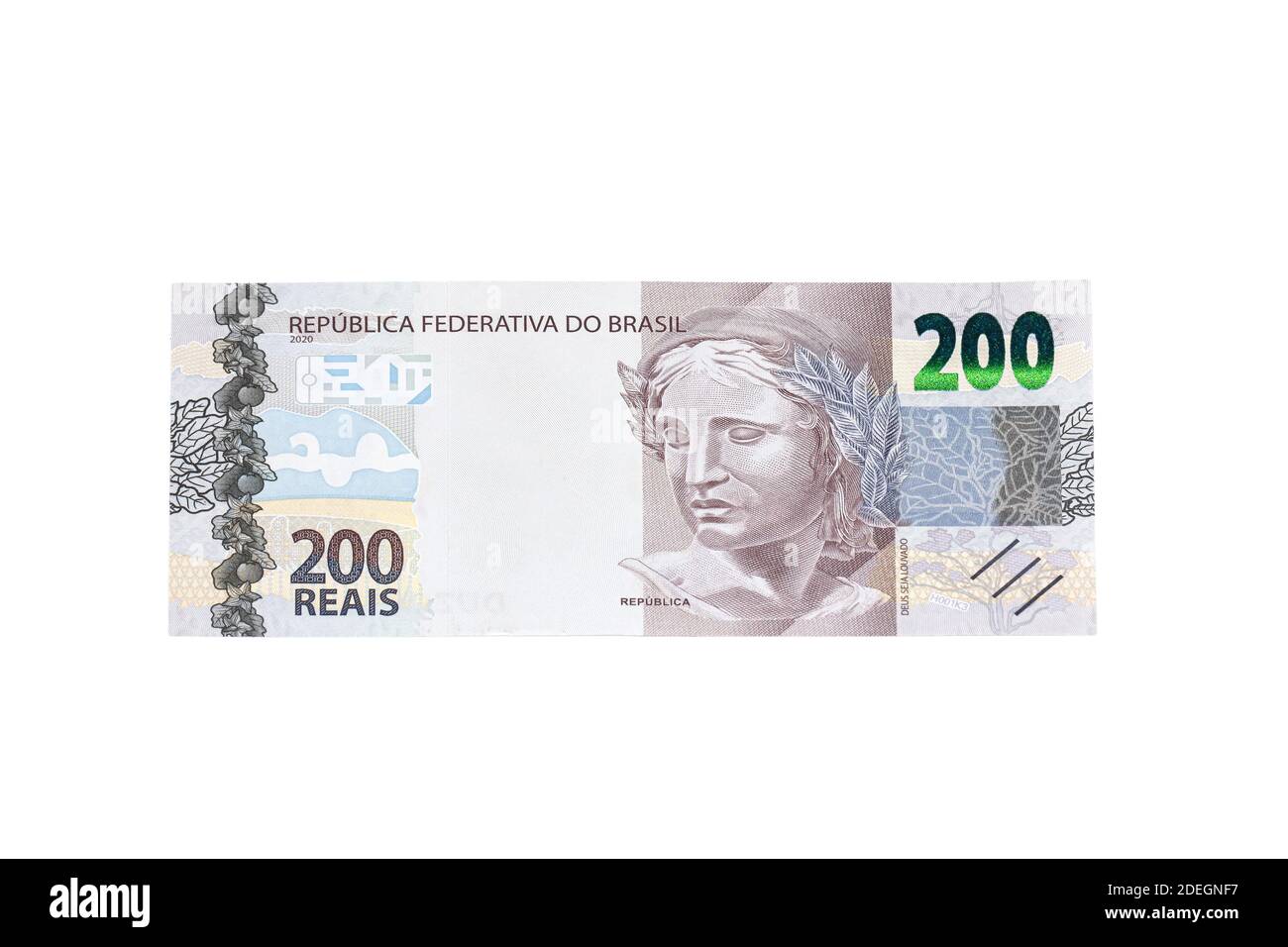 Newly launched 200 Reais brazilian note money bill Stock Photo - Alamy