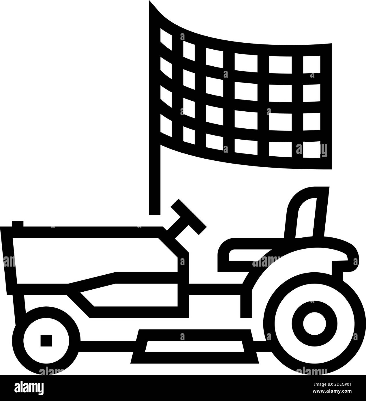 race on lawn mower line icon vector illustration Stock Vector Image ...