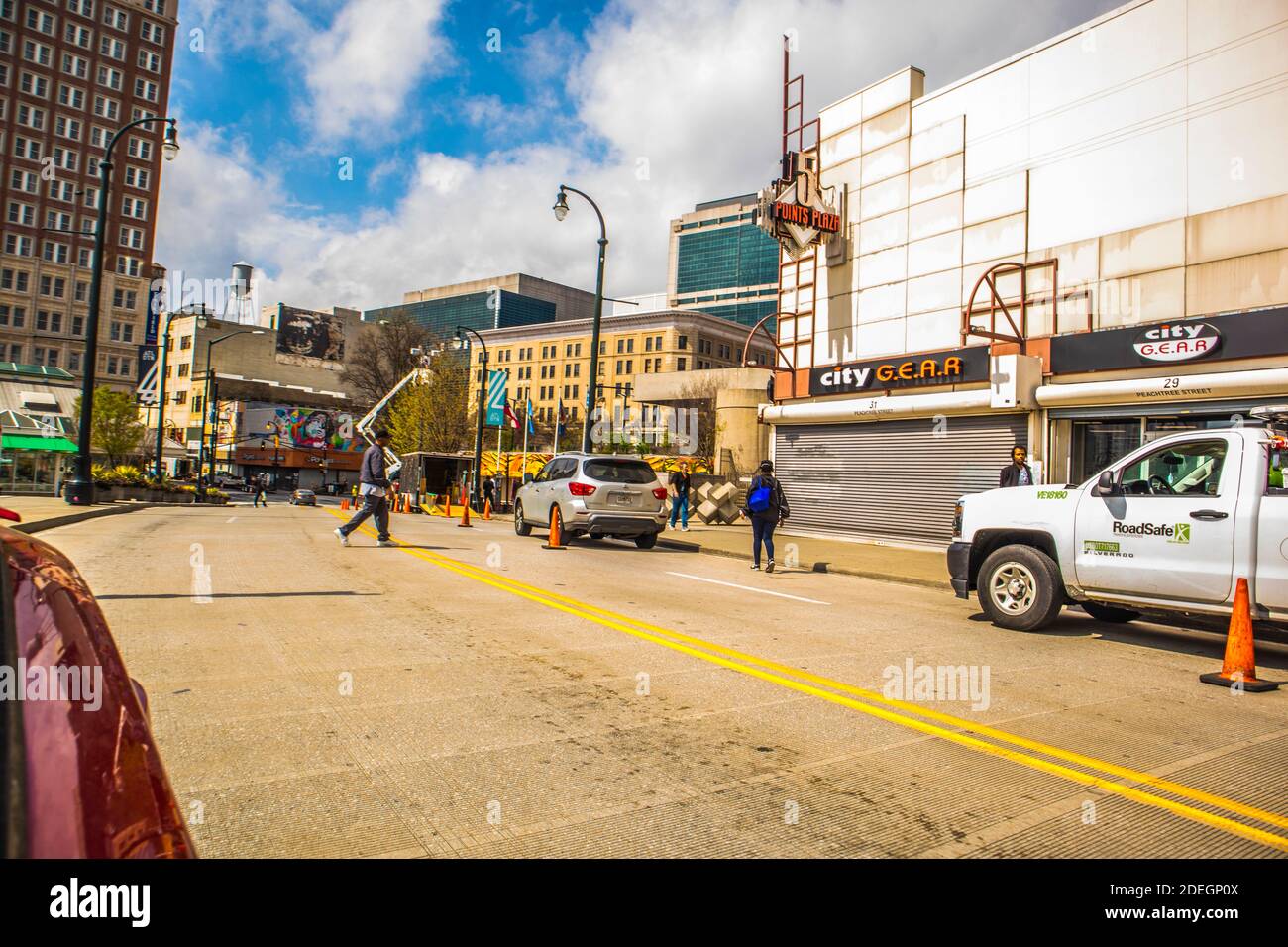 Atlanta, Ga USA 03 07 20: Downtown people walking in the streets Stock ...