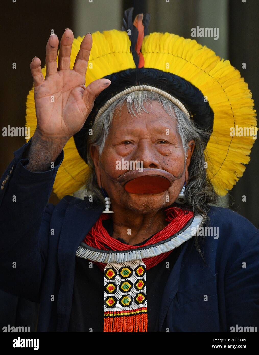 Kayapo lip plate hi-res stock photography and images - Alamy