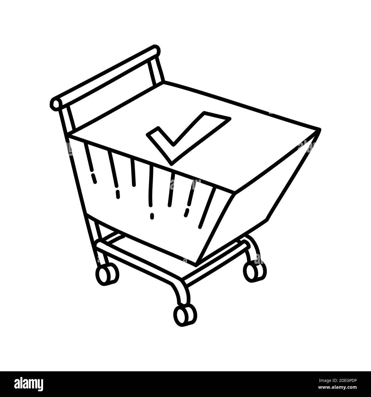 Checkout Shopping Hand Drawn Icon Set Vector Stock Vector Image & Art ...