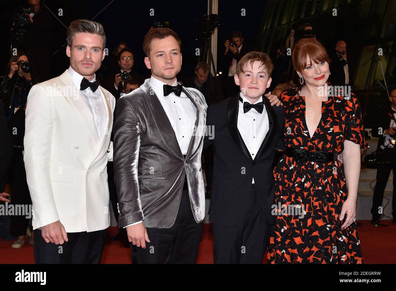 Richard Madden, Taron Egerton, Kit Connor and Bryce Dallas Howard depart from the screening of ...