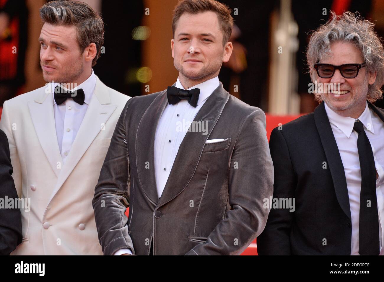 Richard Madden, Taron Egerton, Dexter Fletcher attending the premiere ...