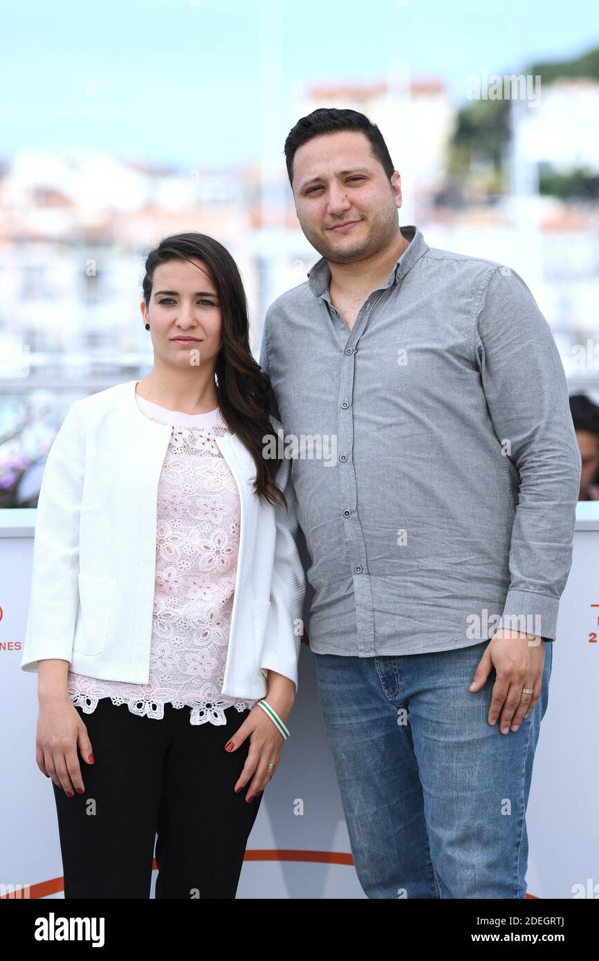 Waad Al Kateab and Hamza Al Kateab attending the For Sama Photocall as ...