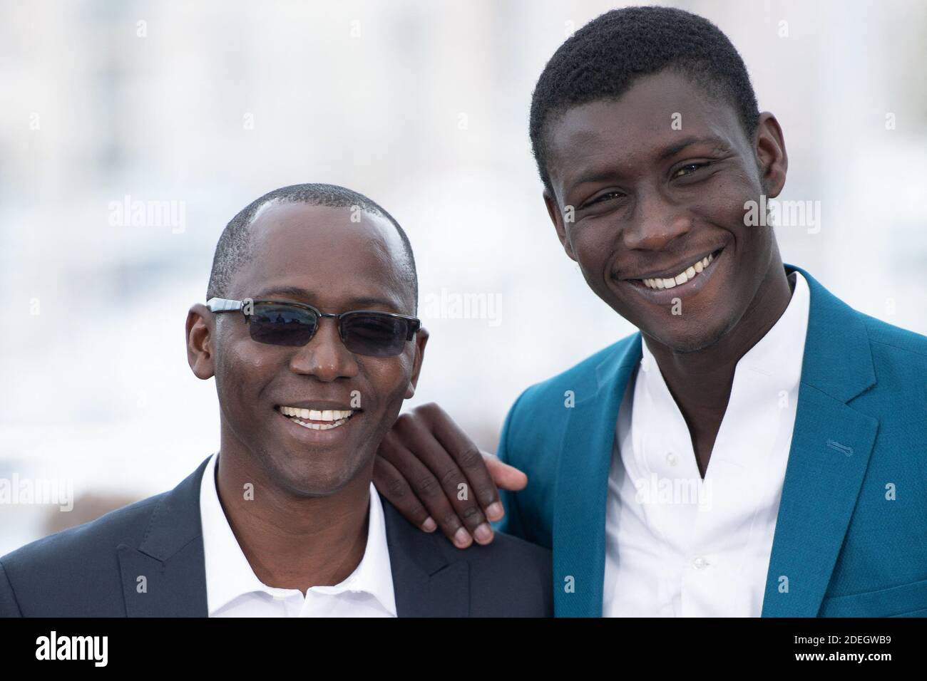 Amadou Mbow and Ibrahima Traore attending the Atlantique Photocall as ...