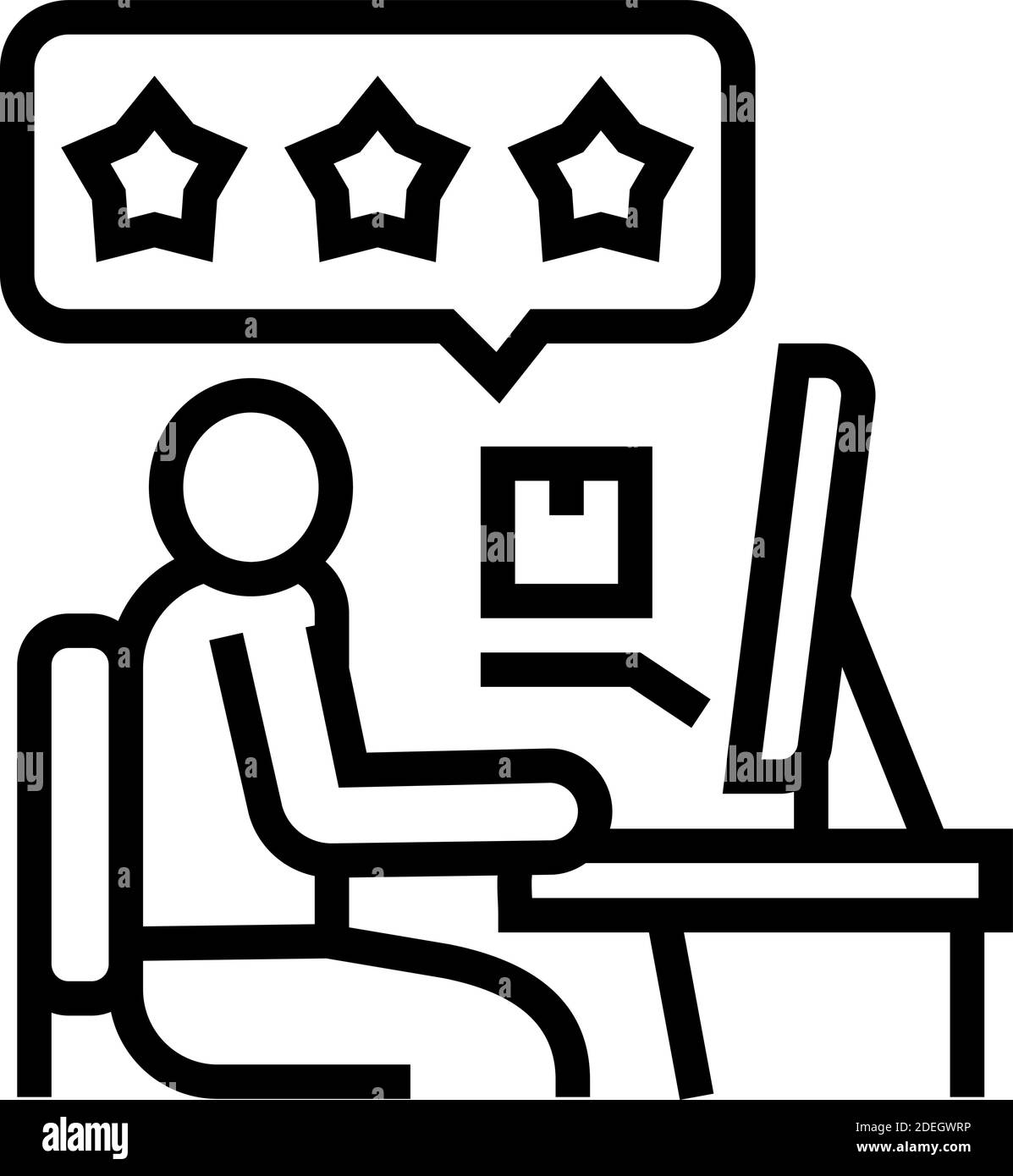 client review line icon vector illustration Stock Vector Image & Art ...