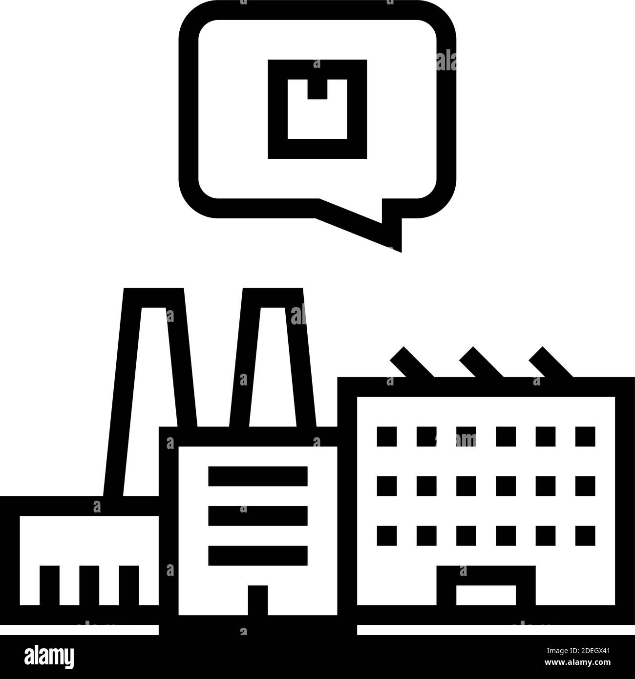 manufacturing factory line icon vector illustration Stock Vector Image ...