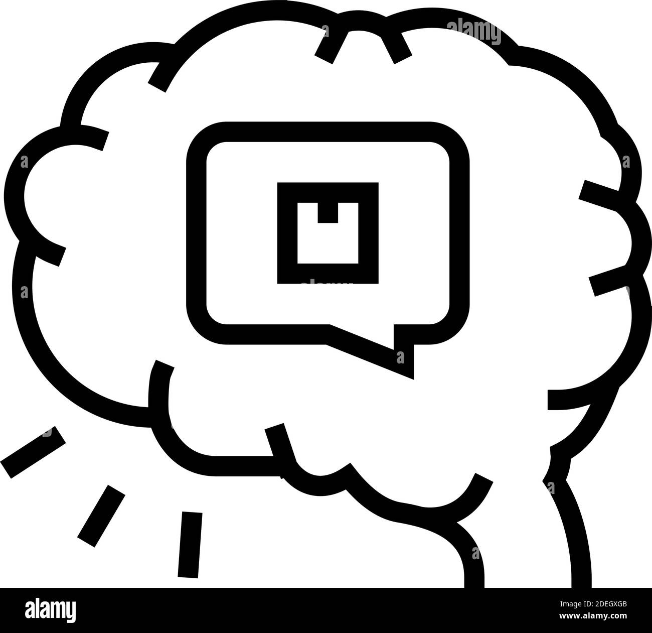 brainstorm design of box line icon vector illustration Stock Vector ...