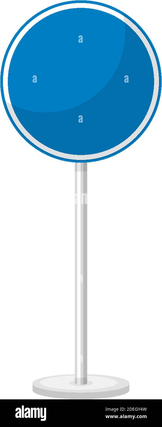 Blue traffic sign on white background illustration Stock Vector Image ...
