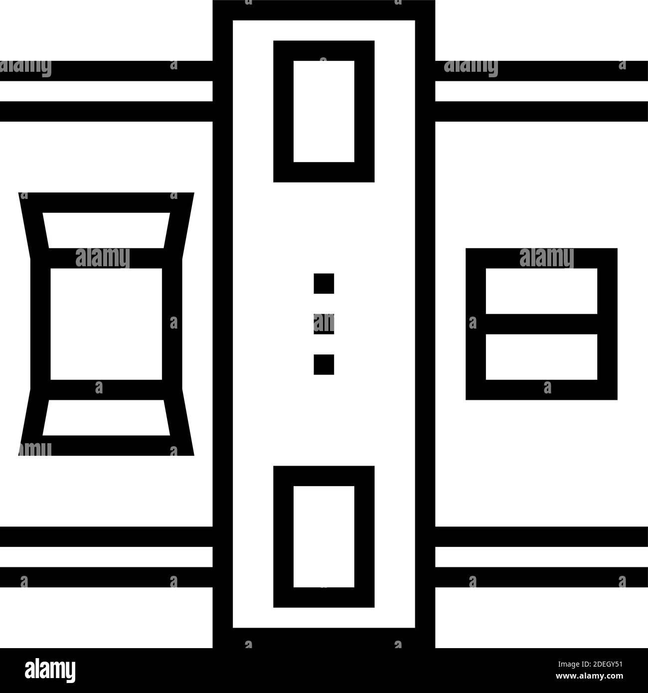machine for closed boxes line icon vector illustration Stock Vector ...