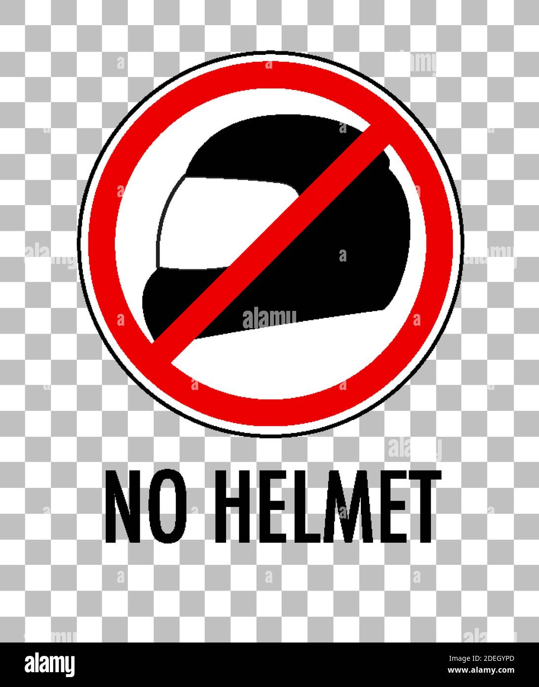 No helmet sign isolated on transparent background illustration Stock ...