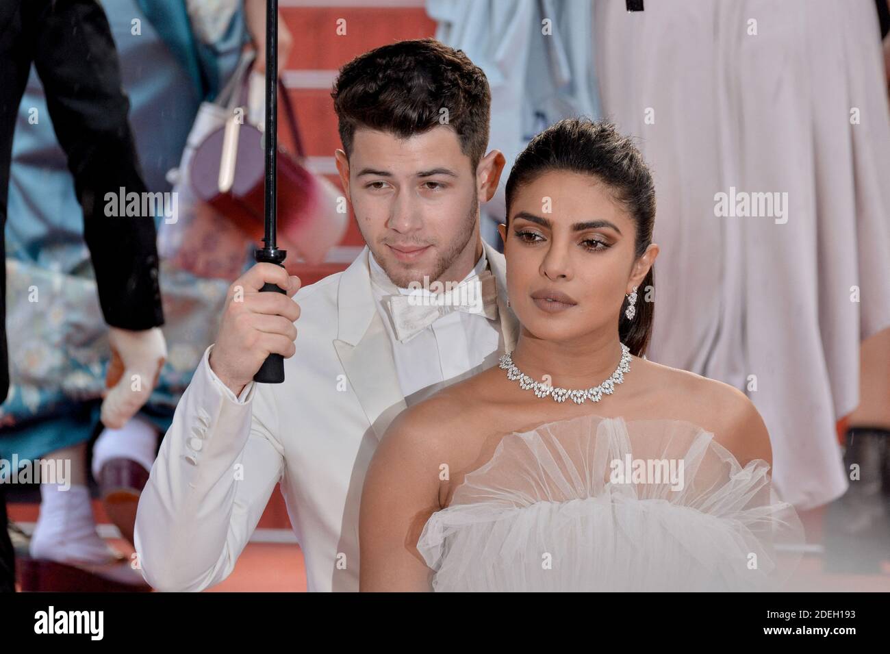 Priyanka Chopra, Nick Jonas attending the premiere of Les Plus Belles ...
