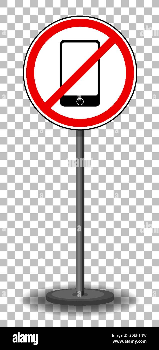 No phone sign with stand isolated on transparent background ...