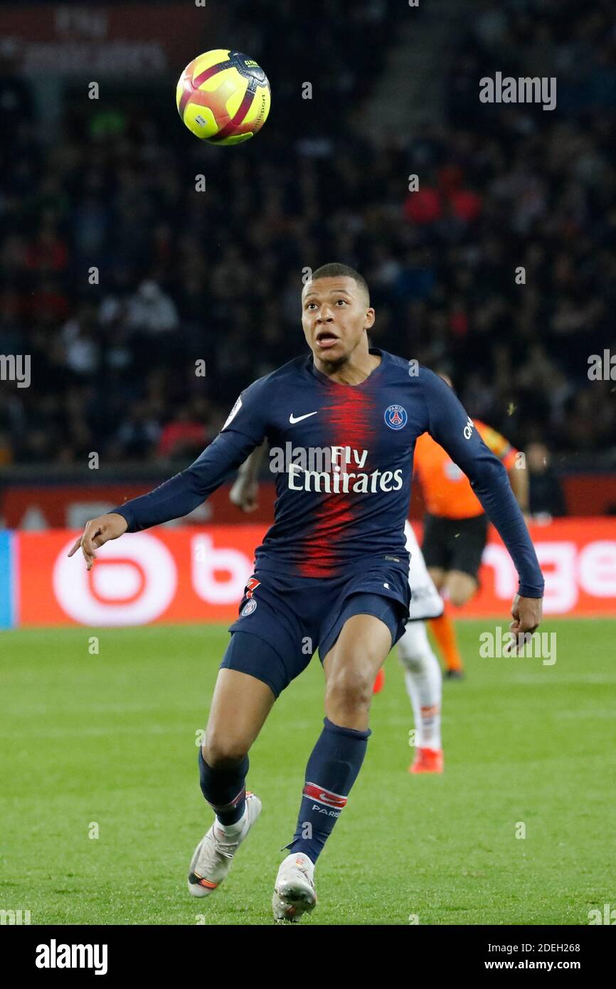 PSG's Kylian Mbappe during the French First League soccer match, PSG ...
