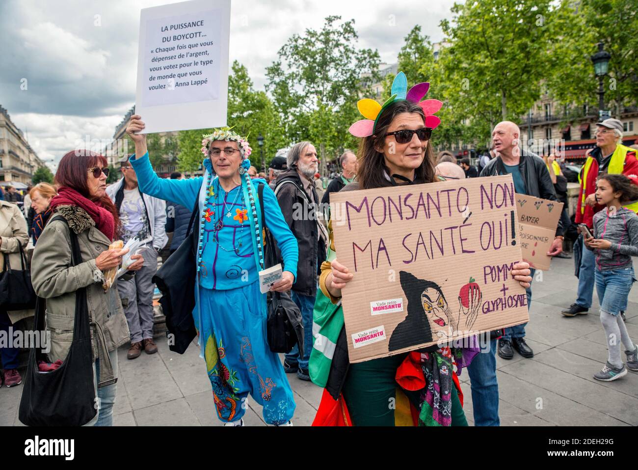 World march to protest against Monsanto-Bayer in Paris, France, on May ...