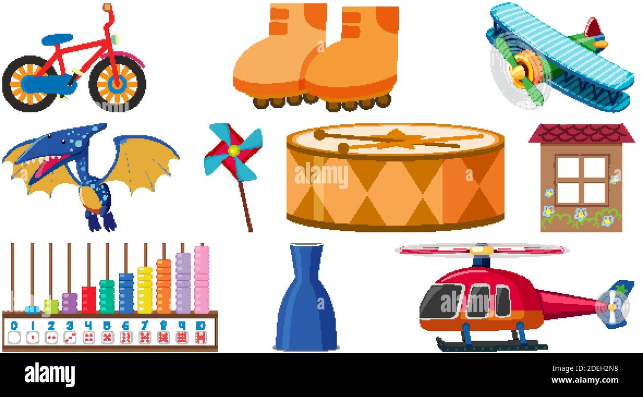 Set of various objects cartoon illustration Stock Vector Image & Art ...